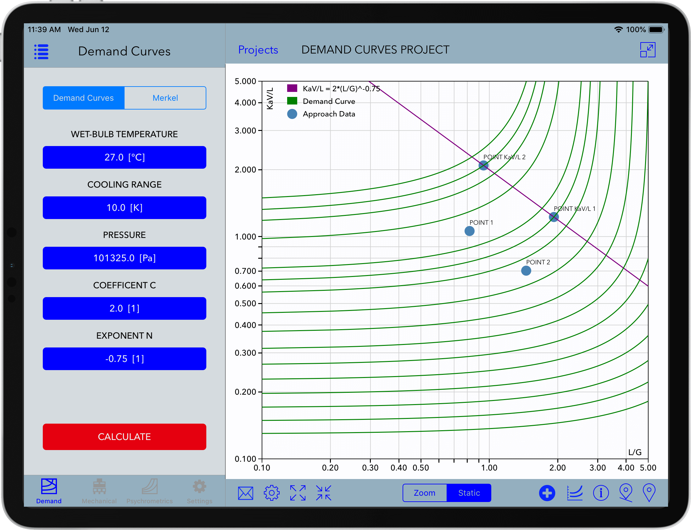Mechanical Draft Cooling Tower Performance Evaluation Software for iPad