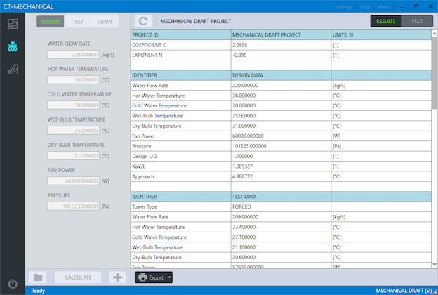 Mechanical Draft Cooling Tower Performance Evaluation Software